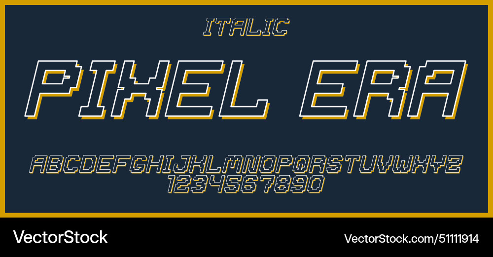 Minimal geometric cyberpunk font typeface Vector Image