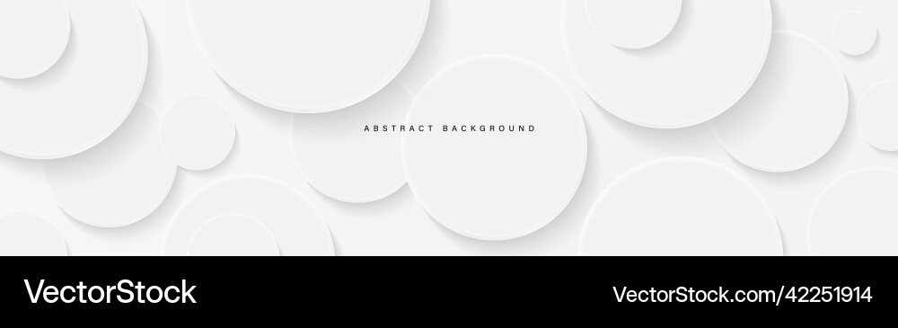 Modern abstract white circle shape background Vector Image