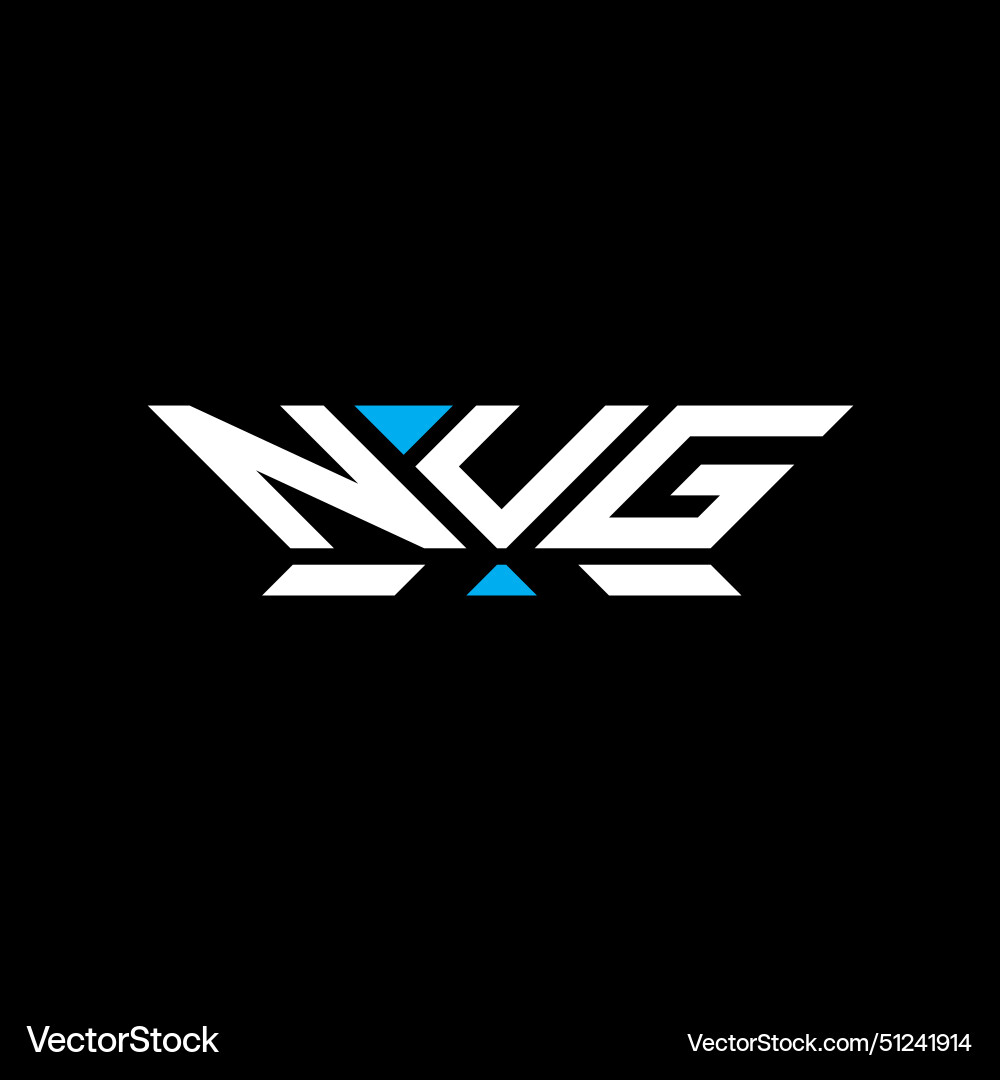 Nug letter logo design nug simple and modern logo Vector Image