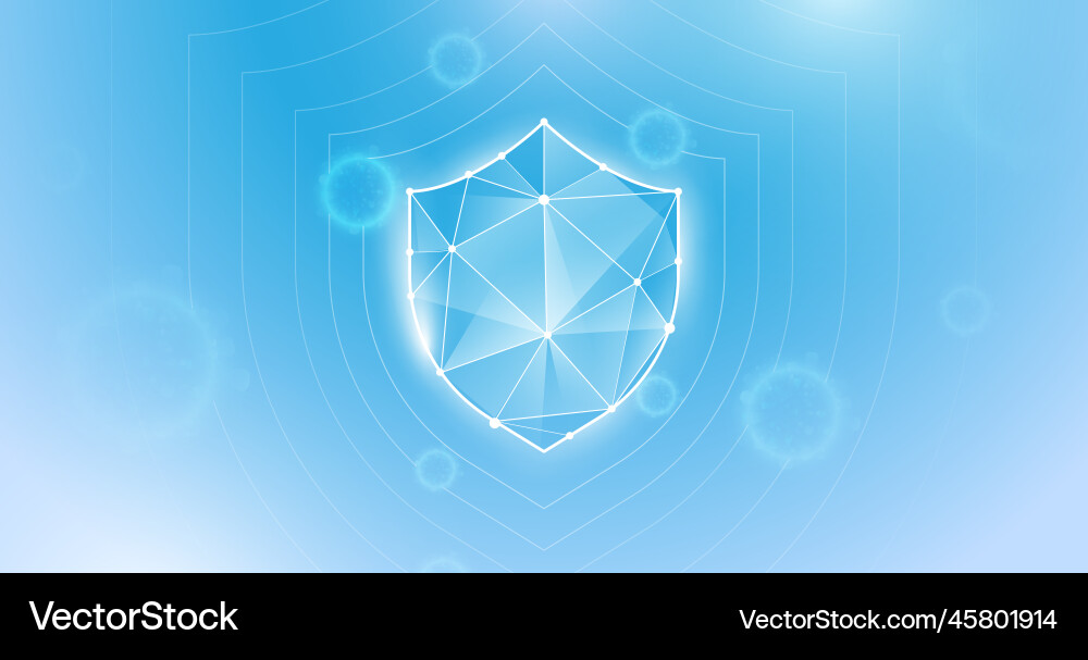 Protection shield and bacteria anti-bacterial Vector Image