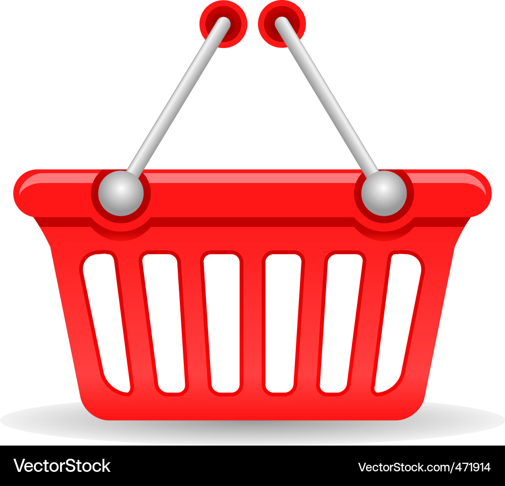 Shopping basket Royalty Free Vector Image - VectorStock