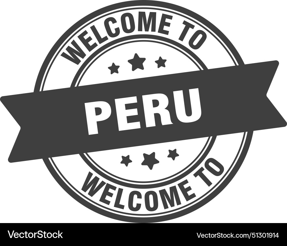 Welcome to peru stamp peru round sign Royalty Free Vector