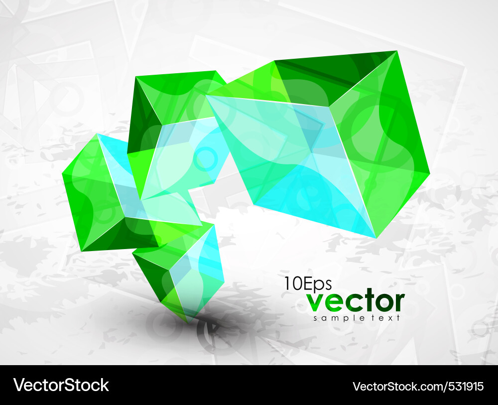 3d cubes Royalty Free Vector Image - VectorStock