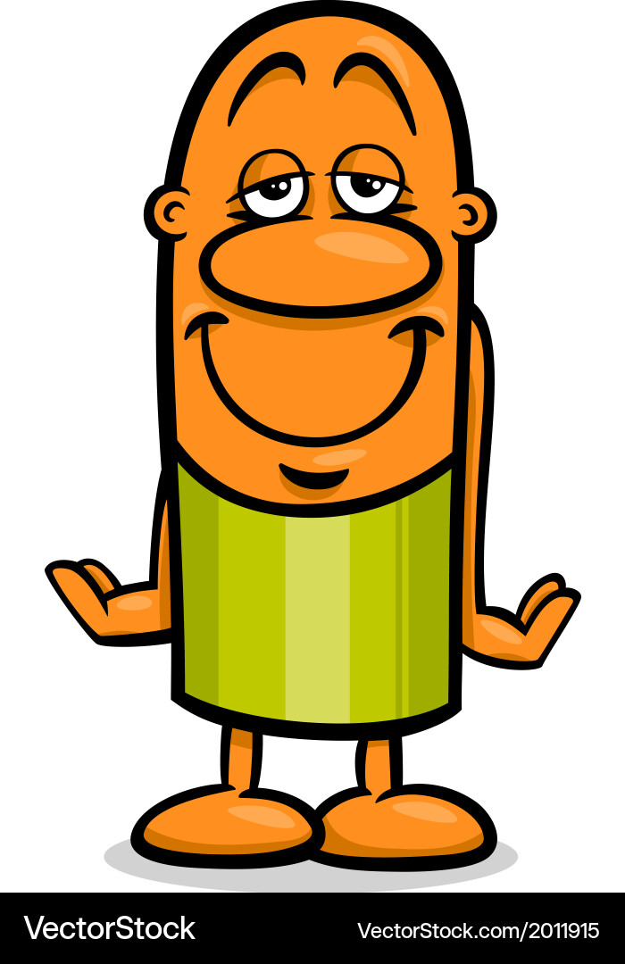 Accepted guy cartoon Royalty Free Vector Image