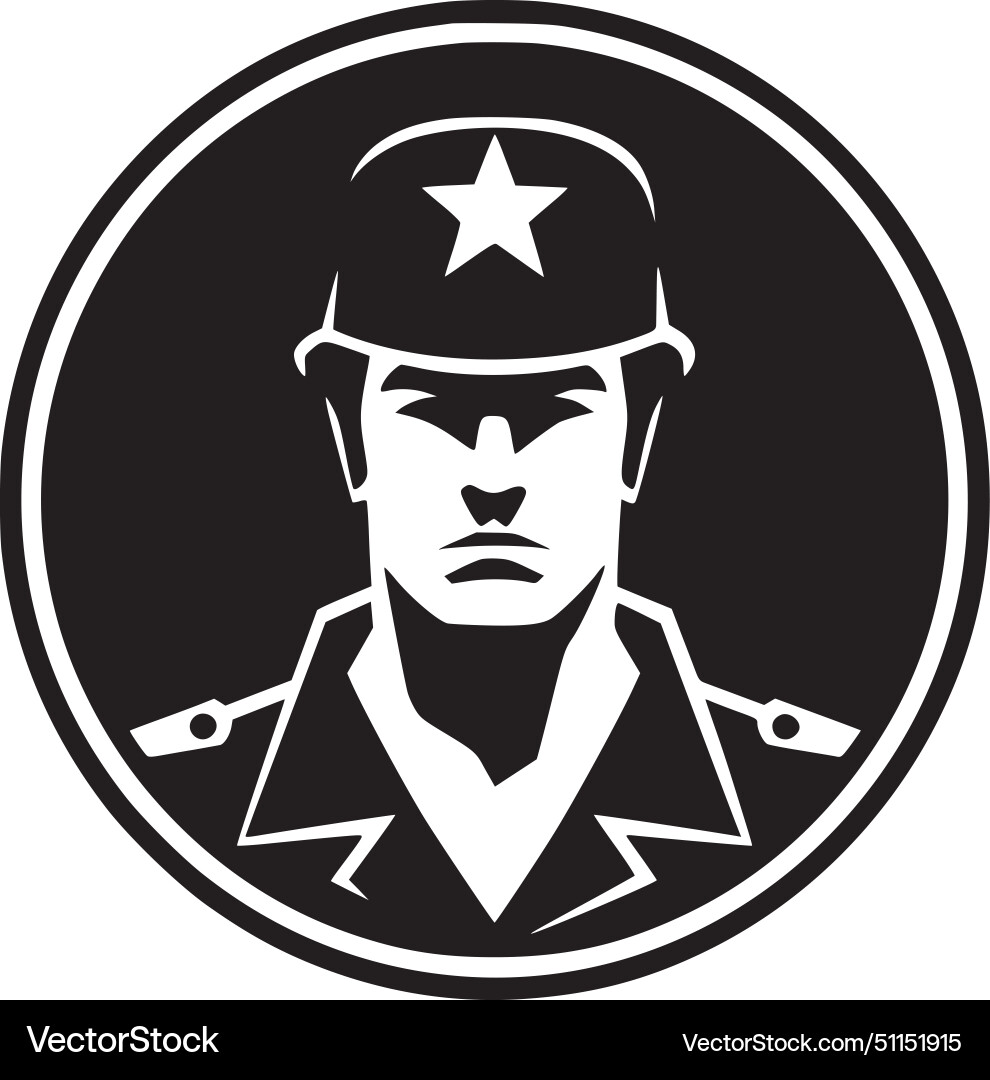 Army - minimalist and flat logo Royalty Free Vector Image