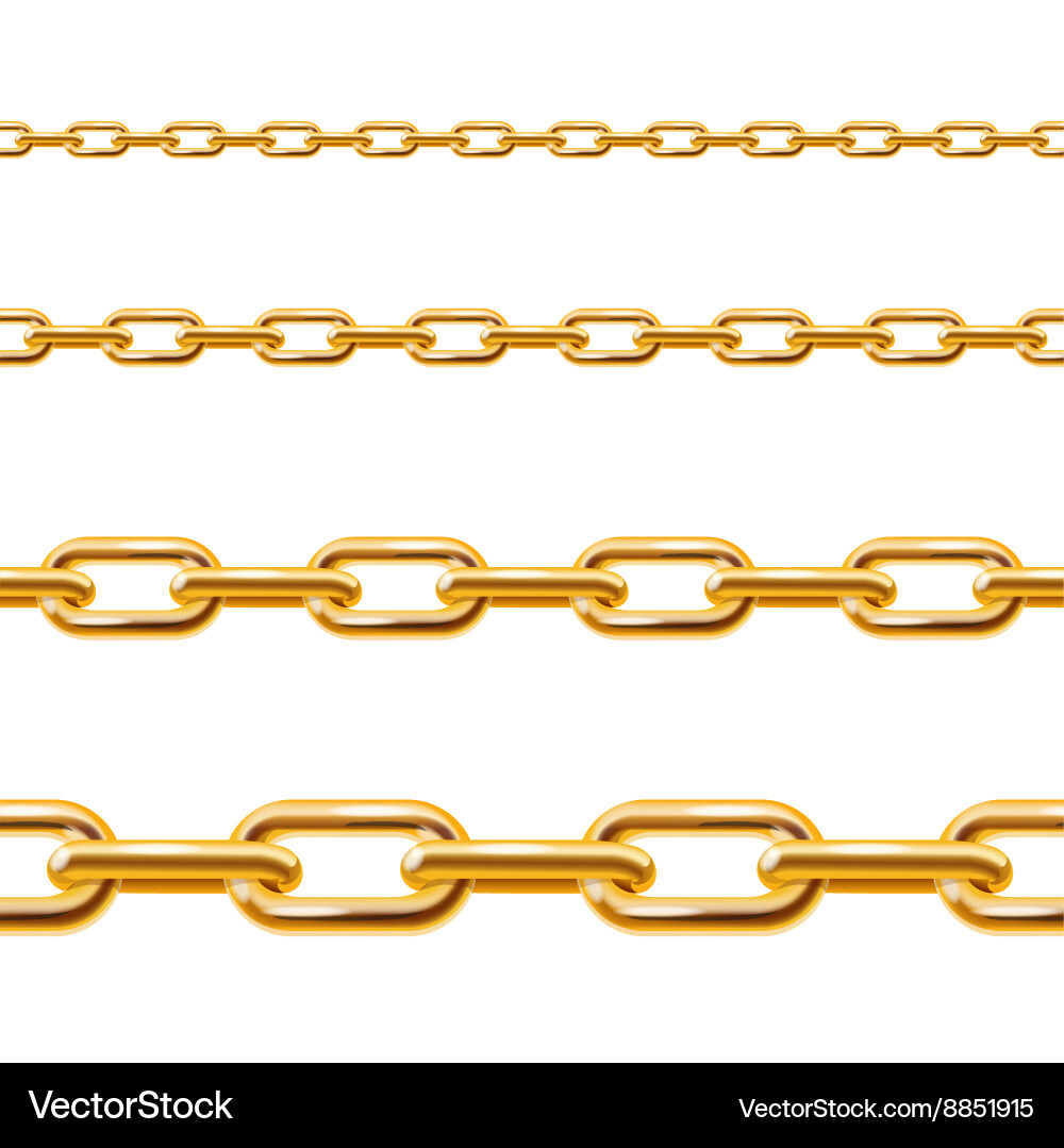 Chain line set Royalty Free Vector Image - VectorStock