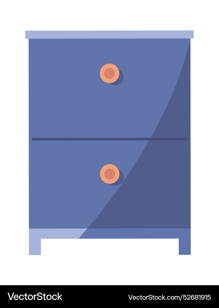 Childhood girl room design element commode Vector Image