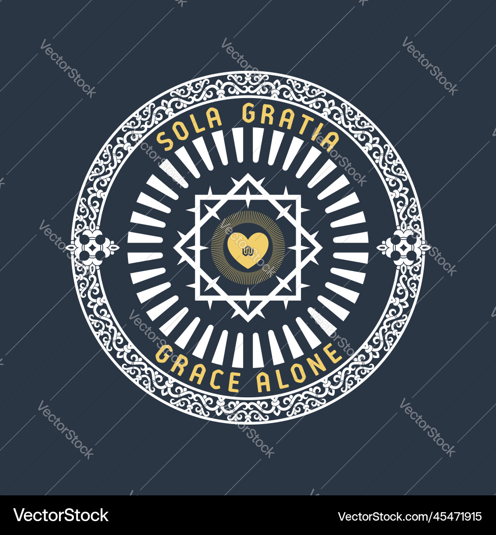 Five solas of the reformation grace alone Vector Image