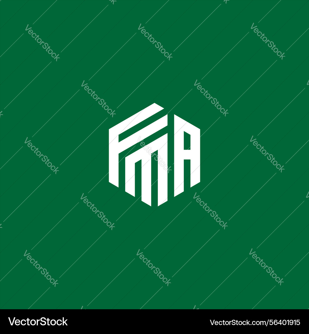 Fma letter monogram initial logo design template Vector Image