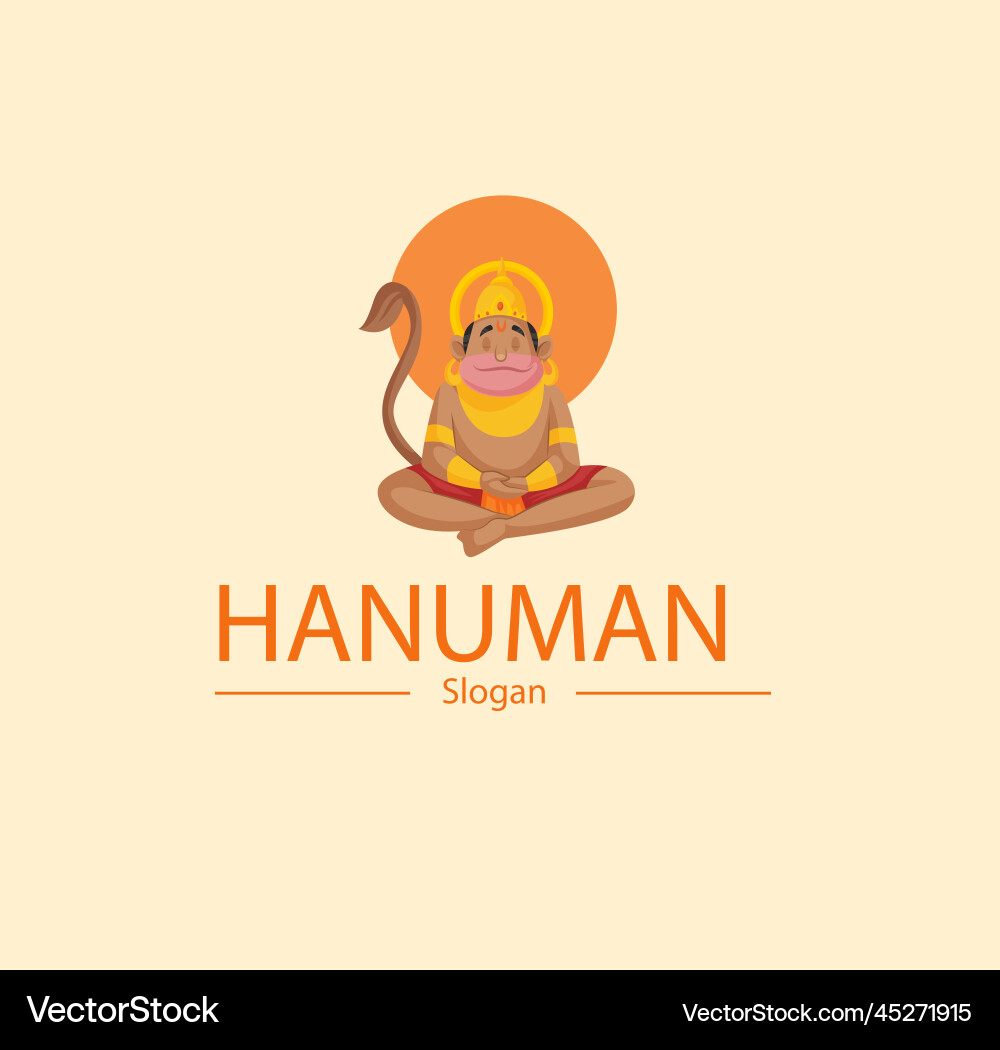 Hanuman mascot logo Royalty Free Vector Image - VectorStock