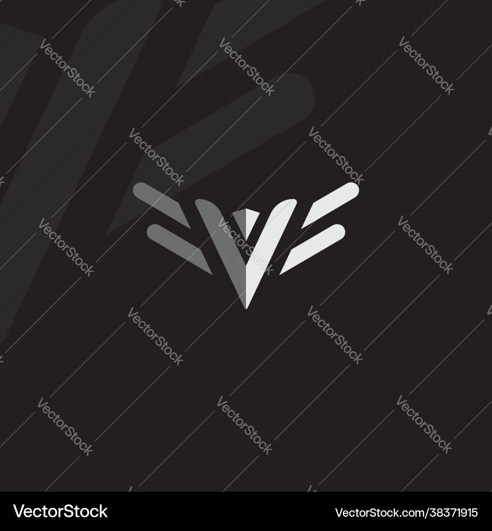 Letter v wings logo symbol Royalty Free Vector Image