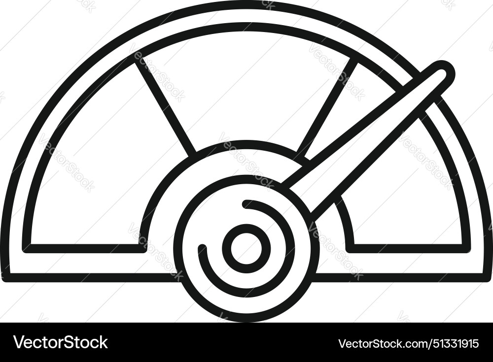 Speedometer icon line art Royalty Free Vector Image