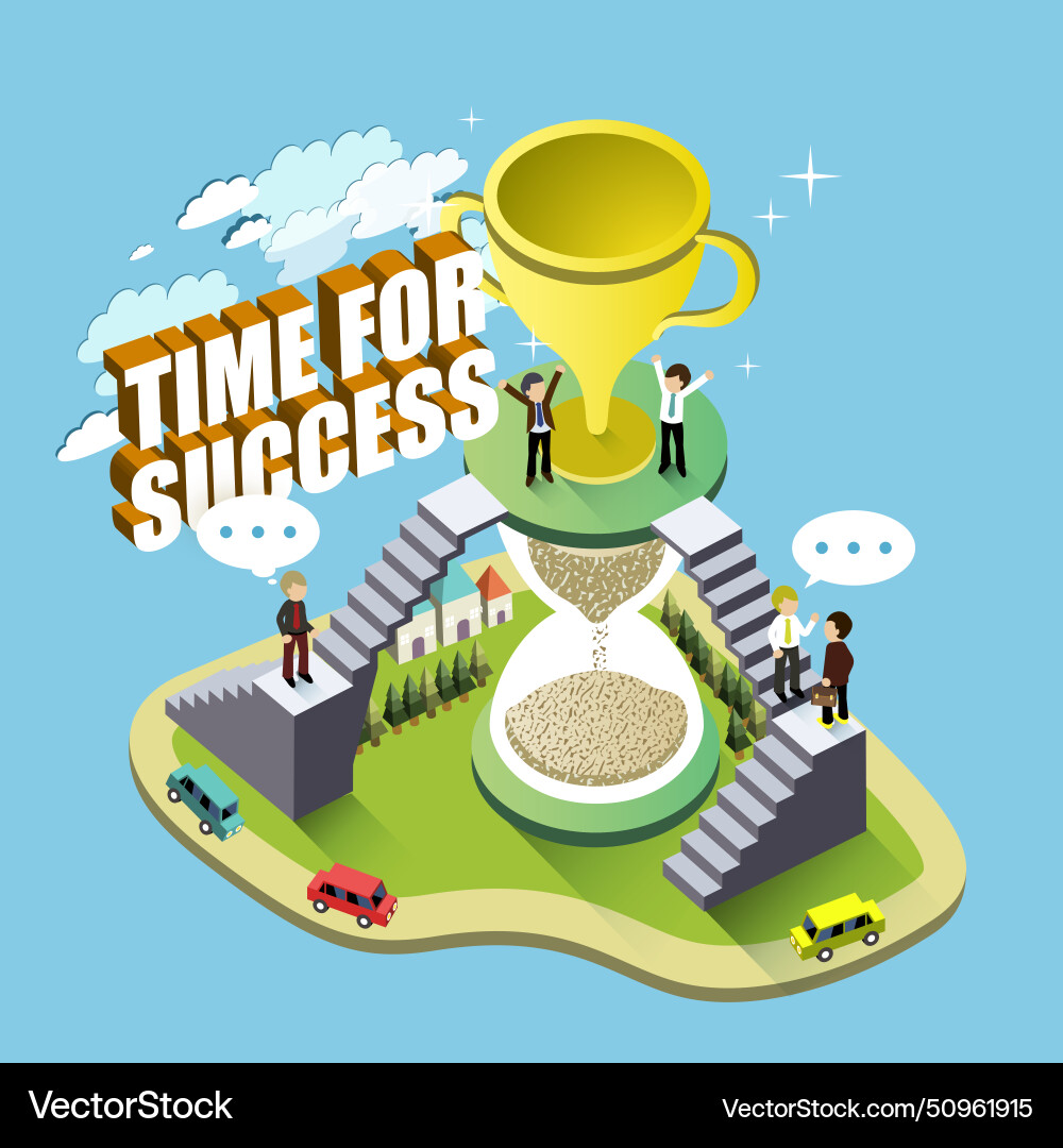 Time for success Royalty Free Vector Image - VectorStock