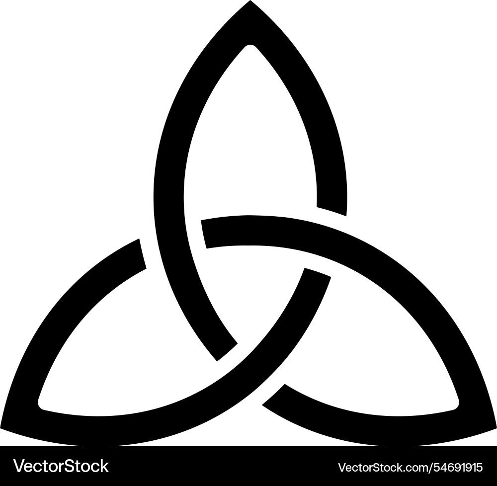 Triquetra celtic trinity knot Royalty Free Vector Image