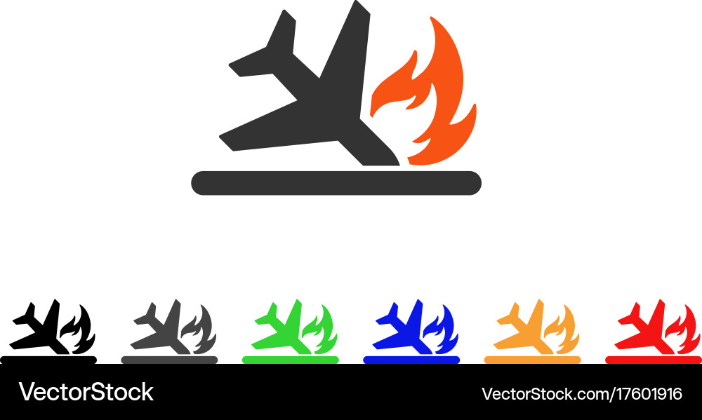 Airplane Crash Icon Royalty Free Vector Image - VectorStock