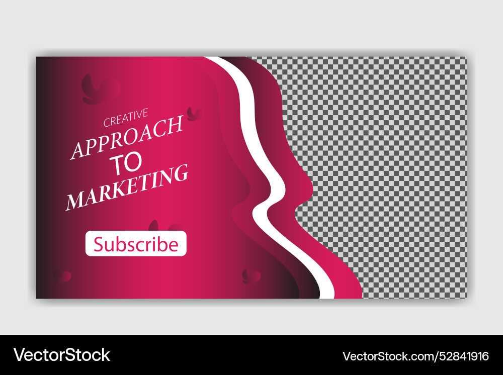 Creative business social youtube thumbnail design Vector Image