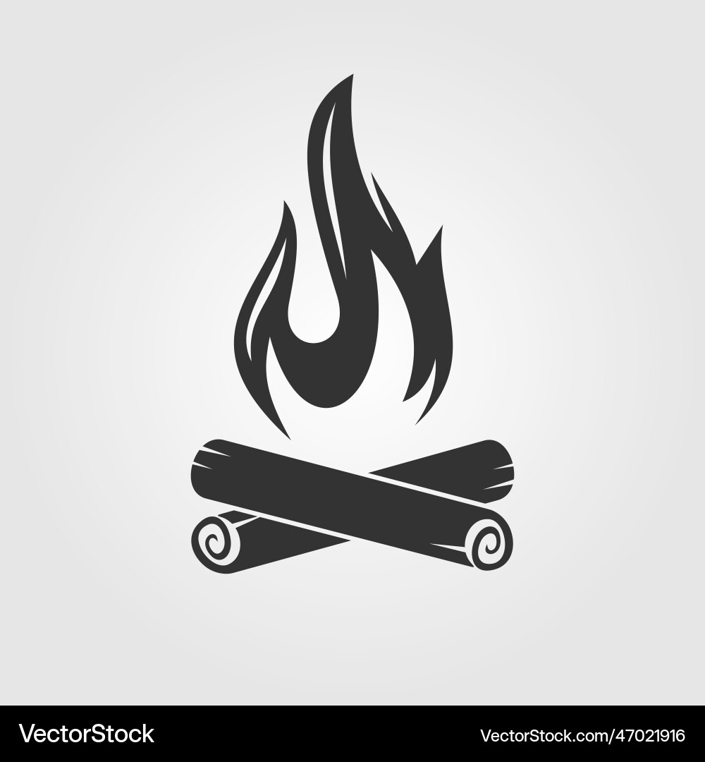 Isolated Campfire Icon Royalty Free Vector Image
