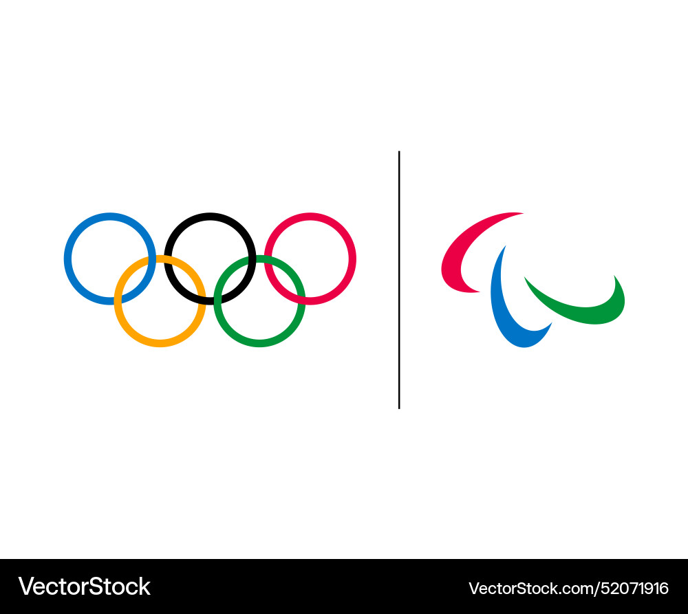 Olympics games and paralympics official logo Vector Image