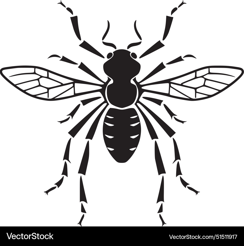 Bee - minimalist and simple silhouette Royalty Free Vector