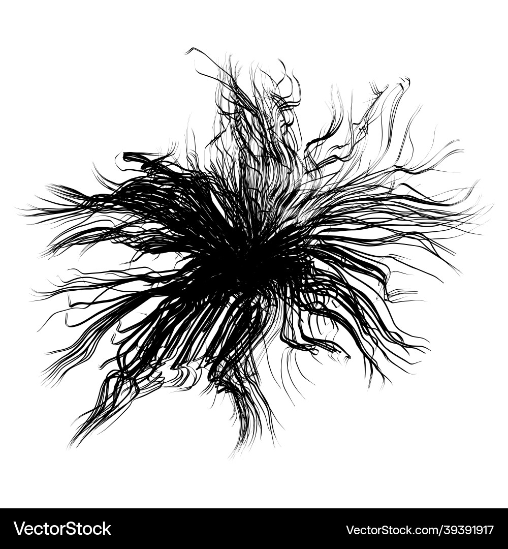 Black lines outgoing from Royalty Free Vector Image