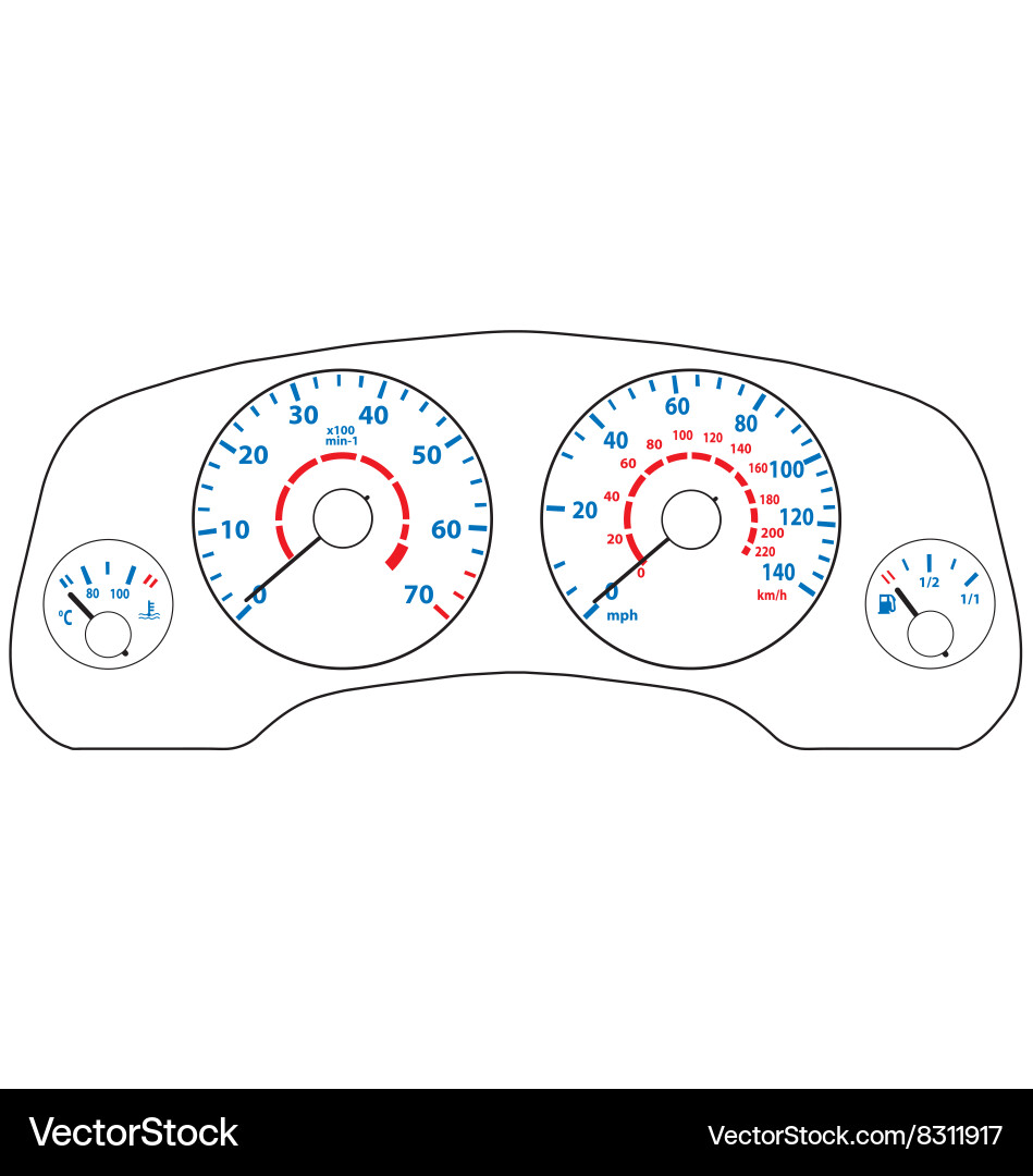 Car dashboard Royalty Free Vector Image - VectorStock