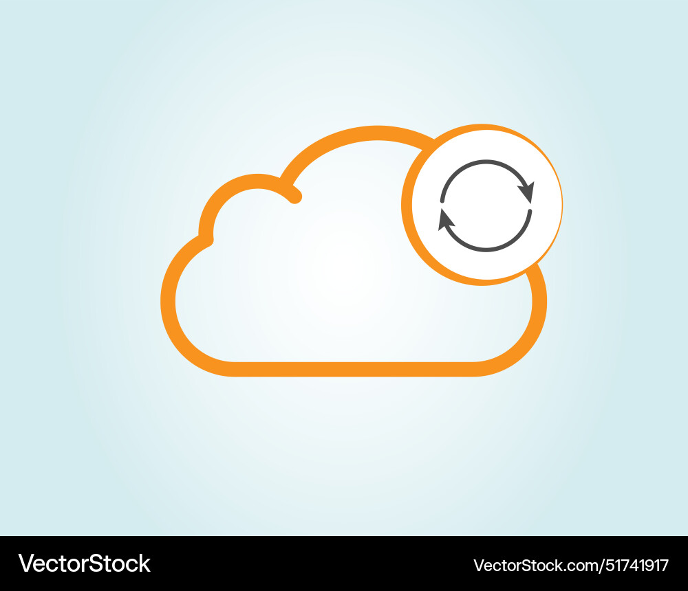 Cloud sync Royalty Free Vector Image - VectorStock