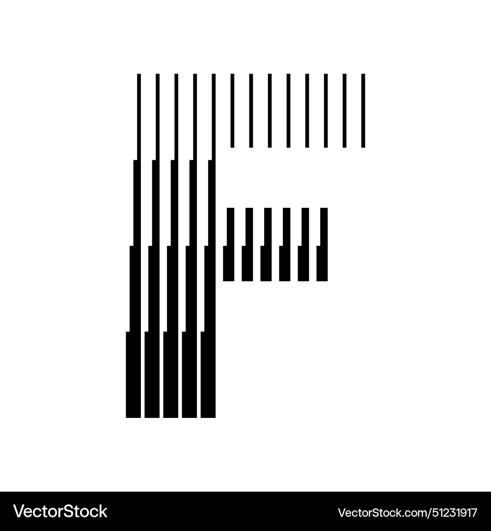 F letter lines logo icon Royalty Free Vector Image