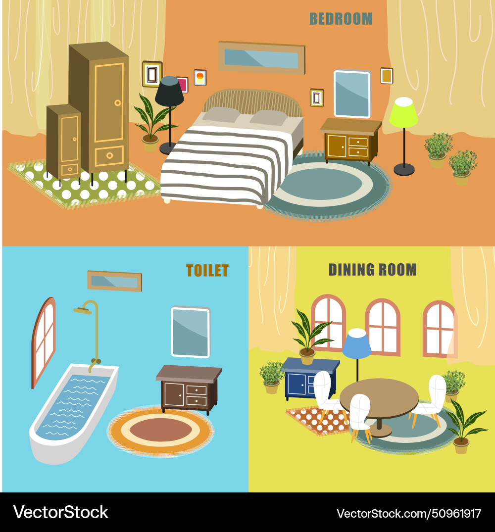 House interior design Royalty Free Vector Image