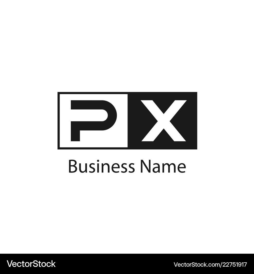 Initial letter px logo template design Royalty Free Vector