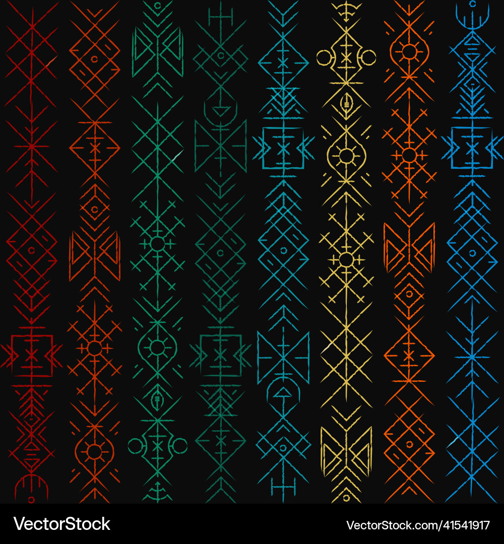Viking Runes Pattern Royalty Free Vector Image