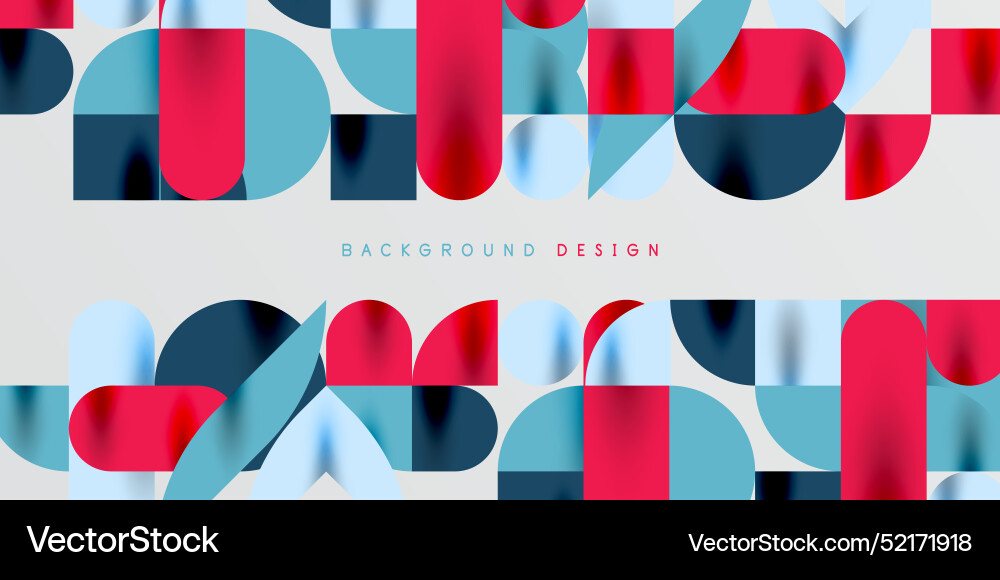 Circles semi squares and round shapes Royalty Free Vector