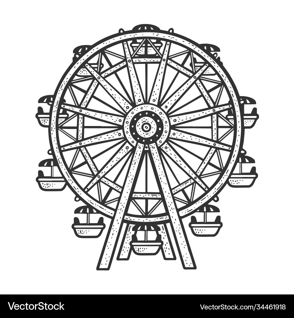 Ferris Wheel Outline Ferris Wheel Template | 96in Etsy UK