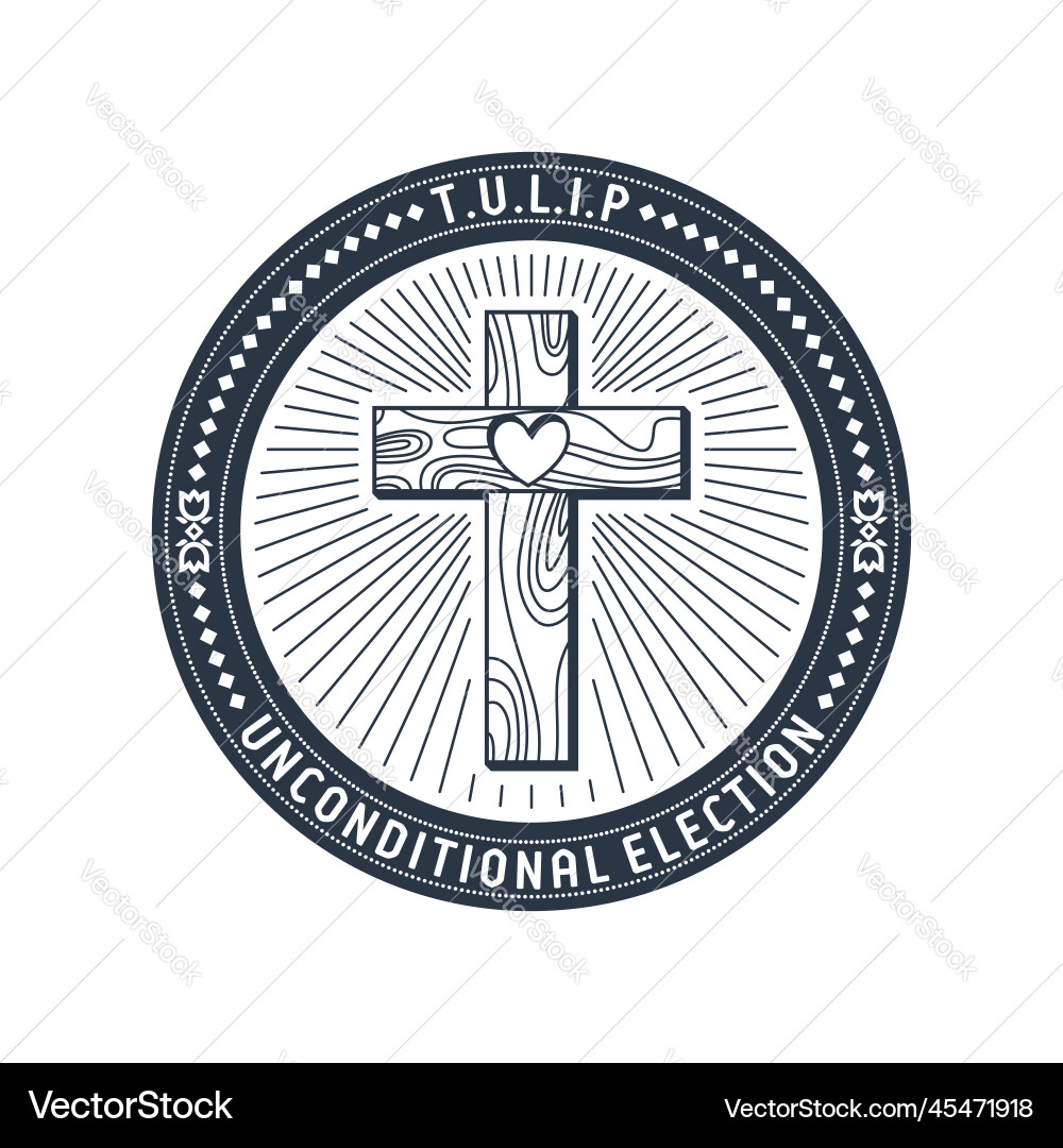 John calvins tulip unconditional election Vector Image