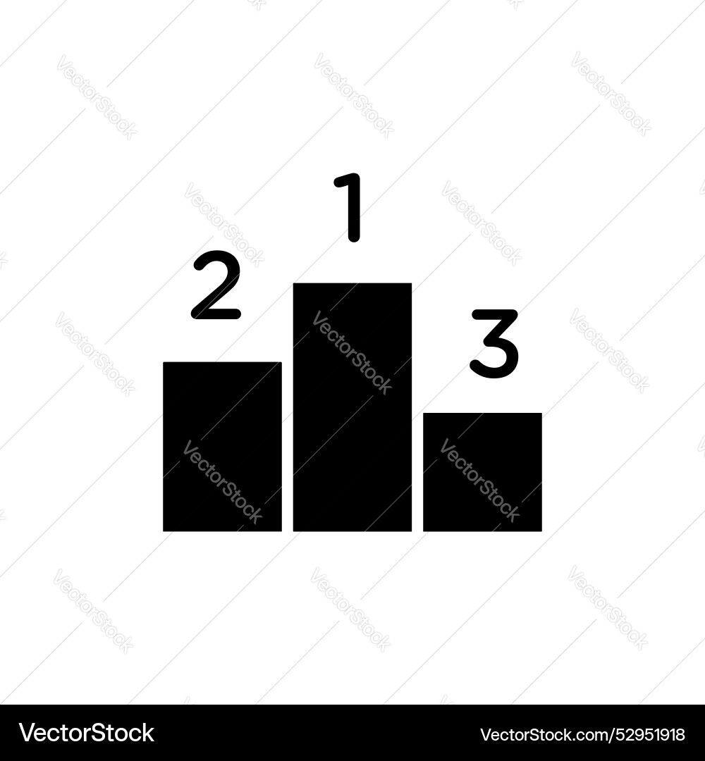 Leaderboard icon isolated on white background Vector Image