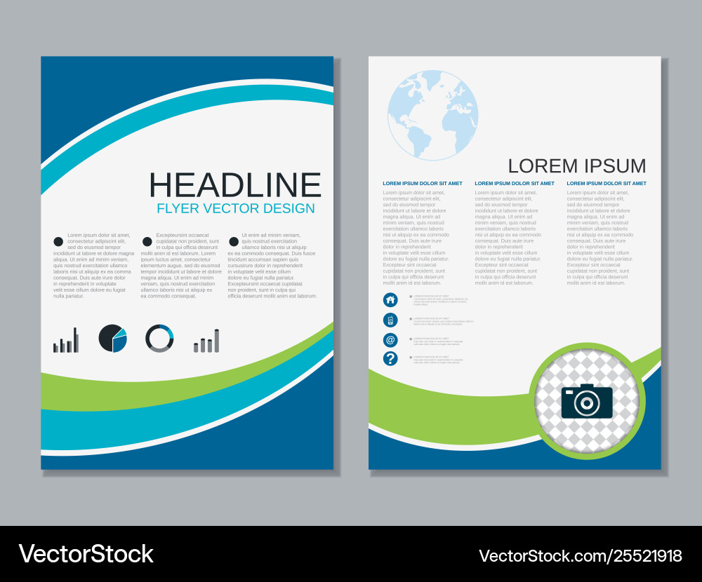 Modern professional two-sided flyer design Vector Image