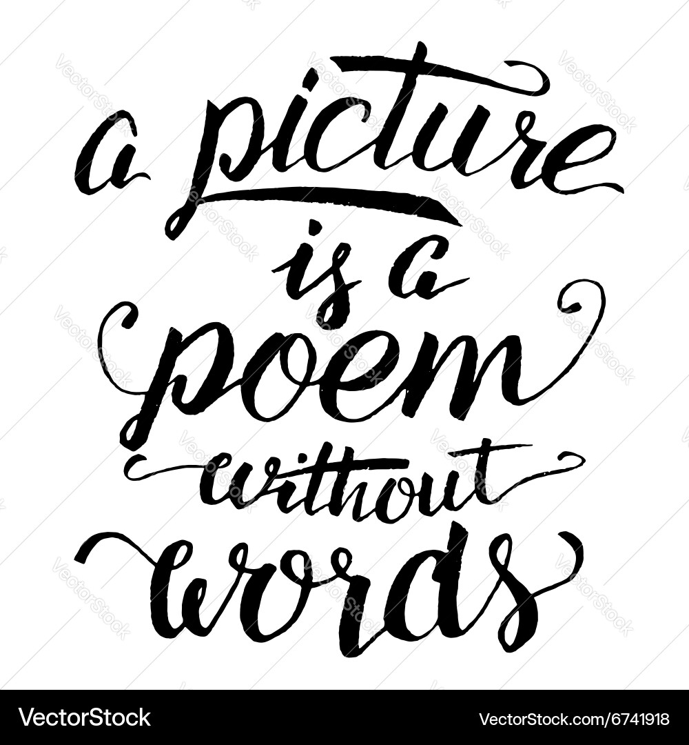 Poem Without Words - Calligraphy Art Royalty Free Vector