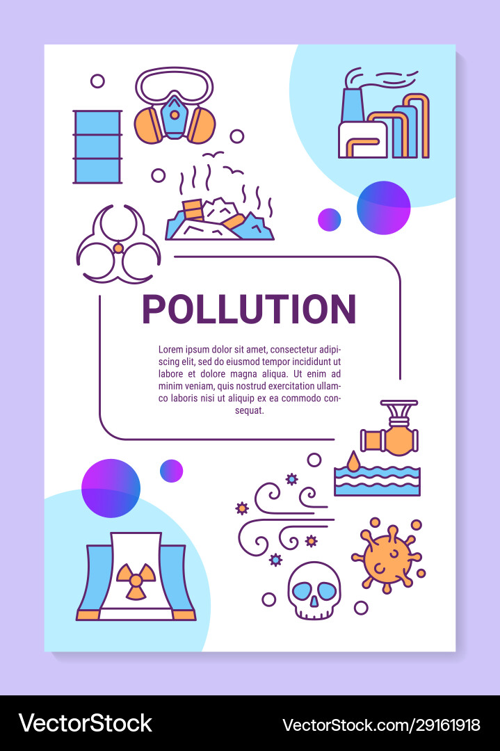 Pollution poster template layout environmental Vector Image