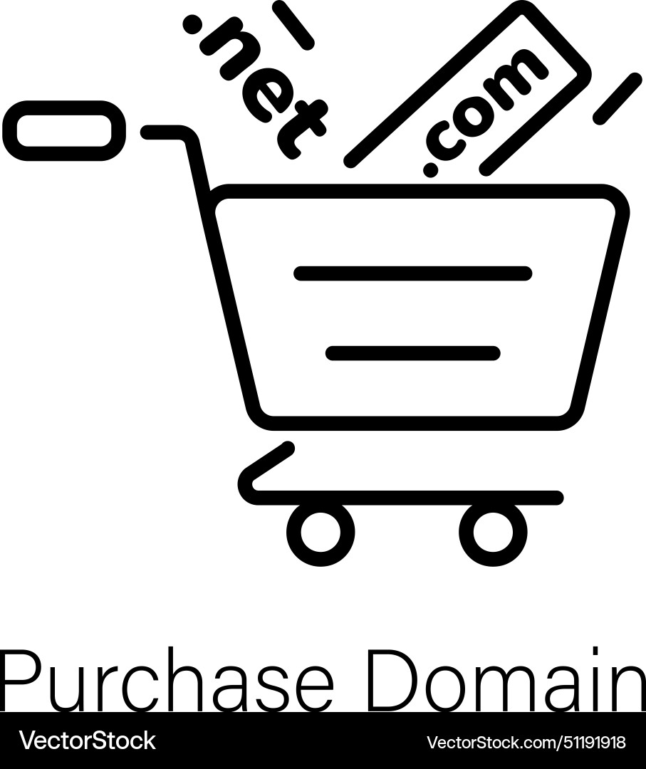 Purchase domain Royalty Free Vector Image - VectorStock