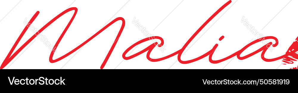 Malia i love you Royalty Free Vector Image - VectorStock