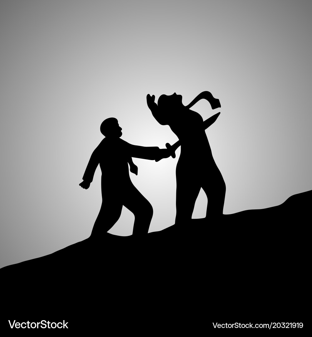 Silhouette businessman stab at the back Royalty Free Vector