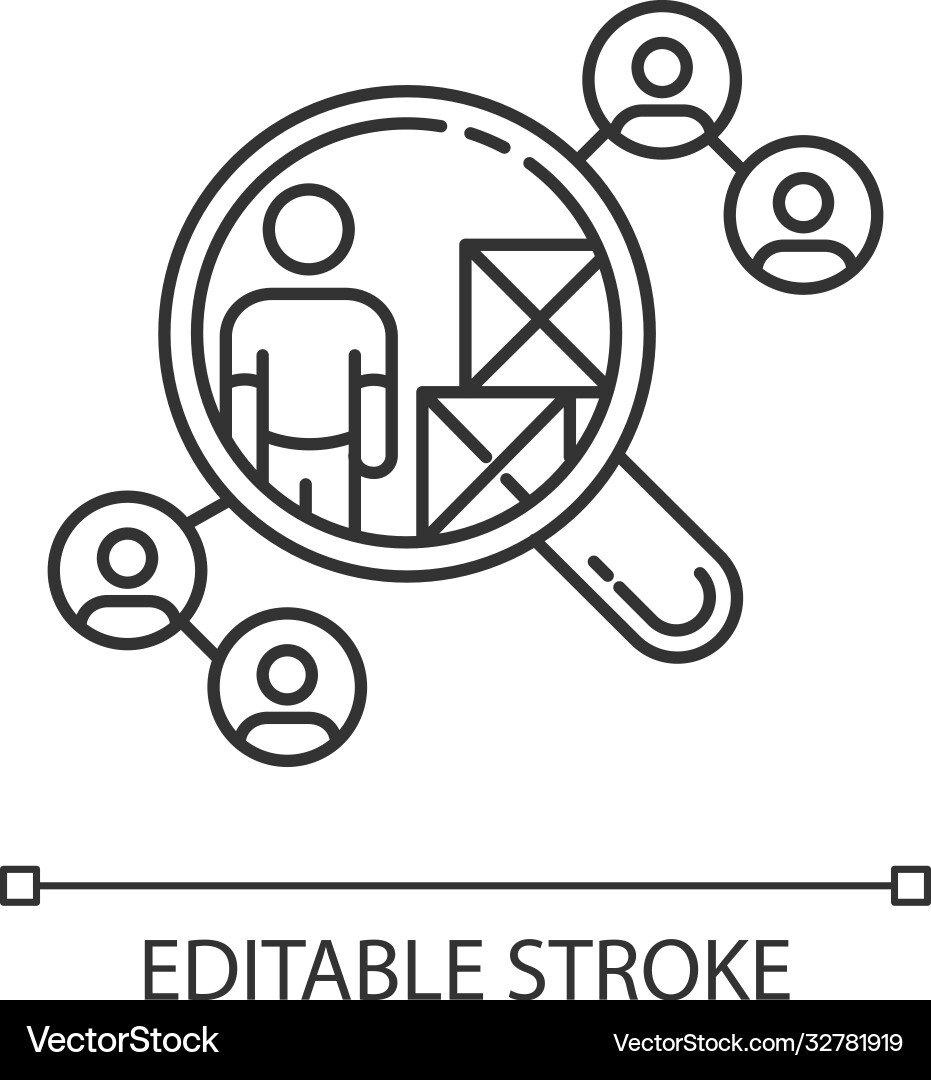 Vendor selection pixel perfect linear icon Vector Image