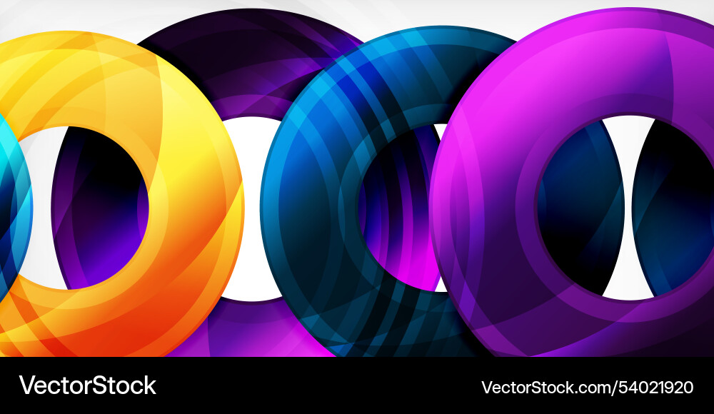Circles round elements ring shapes premium Vector Image