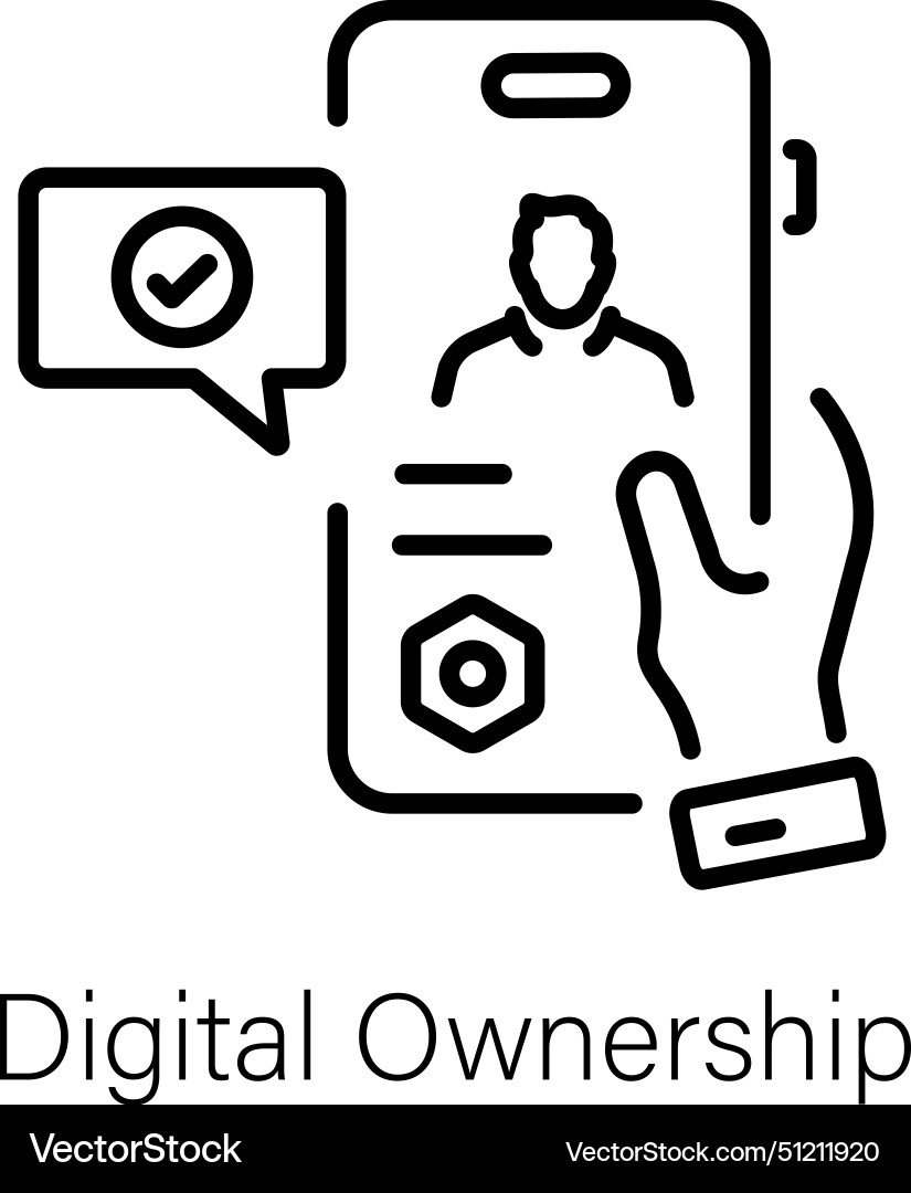 Digital ownership Royalty Free Vector Image - VectorStock Digital ownership Royalty Free Vector Image - VectorStock