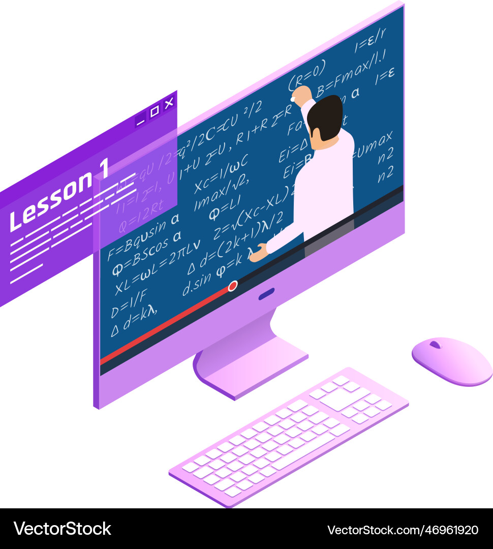 Distance education icon Royalty Free Vector Image