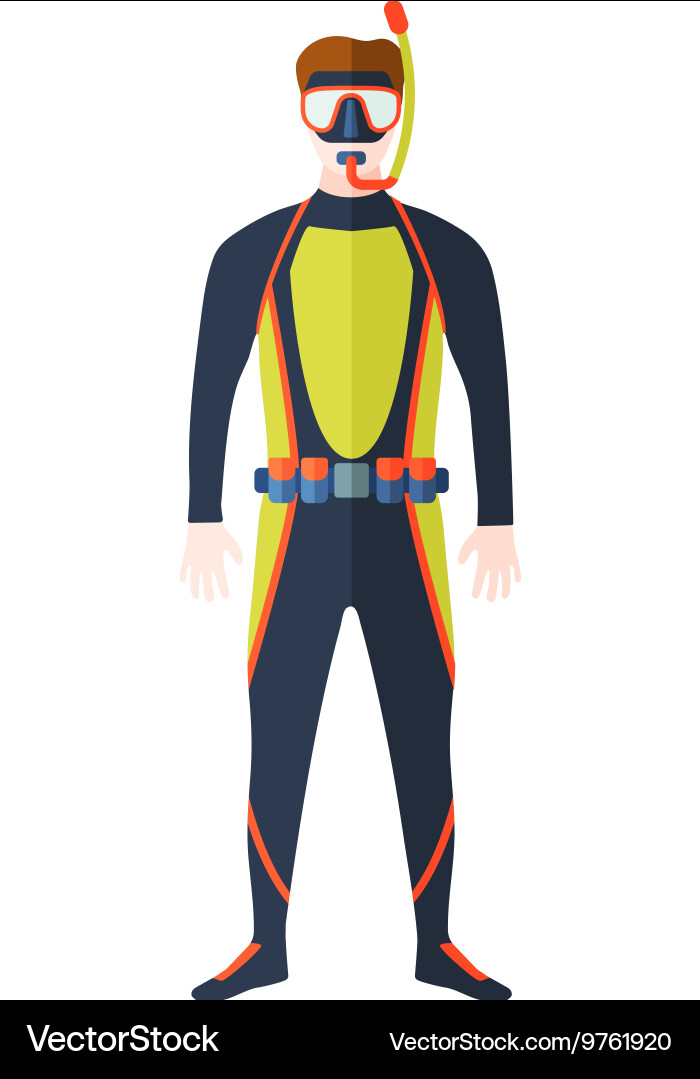 Diver isolated Royalty Free Vector Image - VectorStock