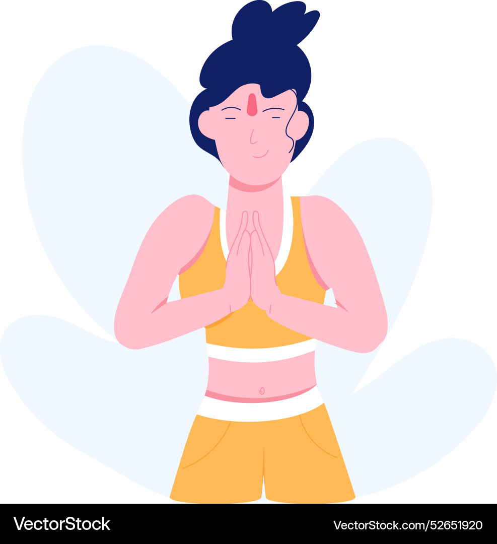 Hindu prayer Royalty Free Vector Image - VectorStock