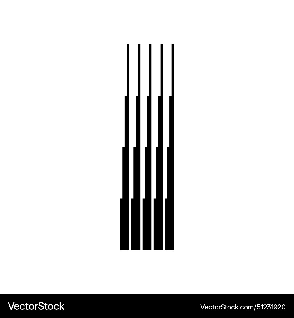 I letter lines logo icon Royalty Free Vector Image