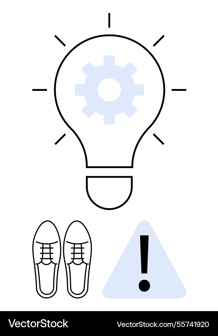 Innovation and awareness with concept lightbulb Vector Image