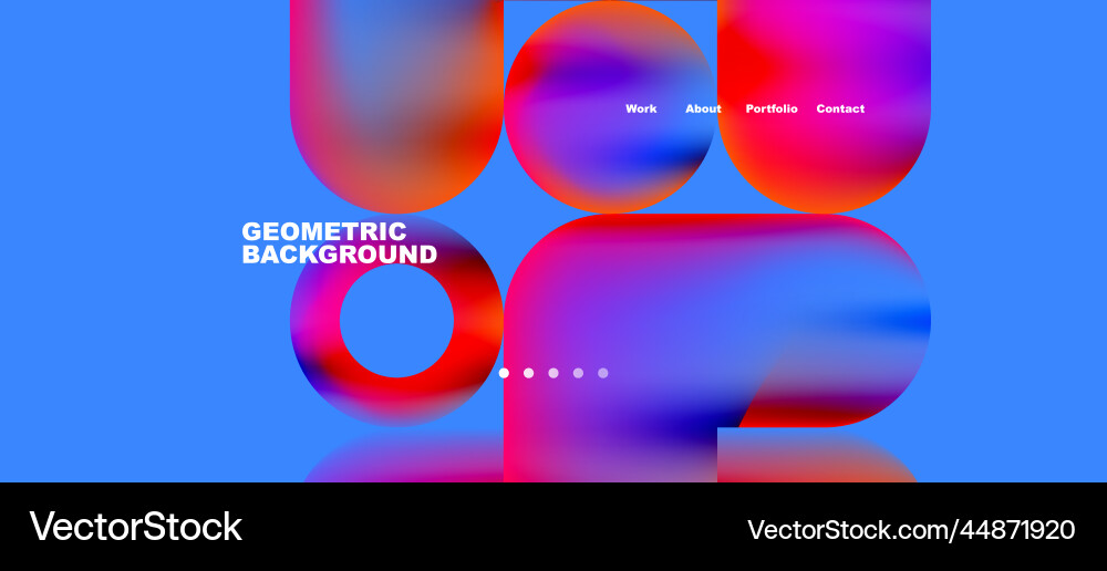 Round shapes and circles with liquid gradients Vector Image