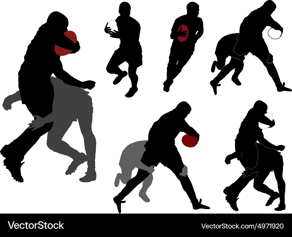 Rugby collection 4 Royalty Free Vector Image - VectorStock